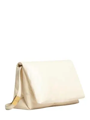 MARNI Prisma Puffball Leather Shoulder Bag 'ivory'