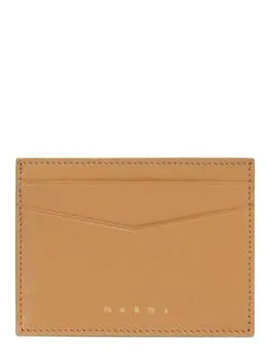 Marni Small Leather Card Holder - Gold