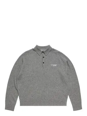 Acne Studios Wool Knit Polo - Grey