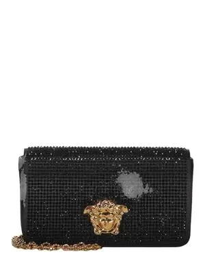 VERSACE Elegant Clutch With Golden Closure 'black'