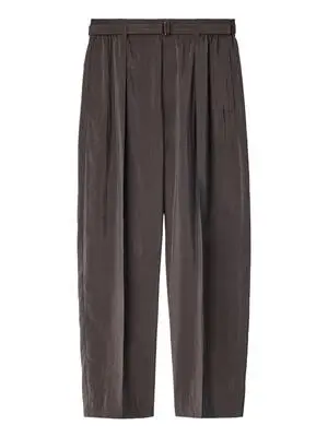 LEMAIRE Belted Relaxed Pants - Brown