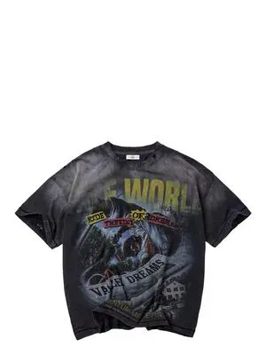 VALE FOREVER Newspaper Tee - Black