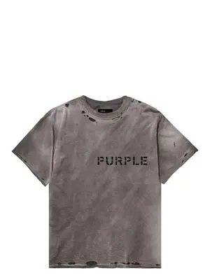 PURPLE BRAND Textured Inside Out T-shirt - Black