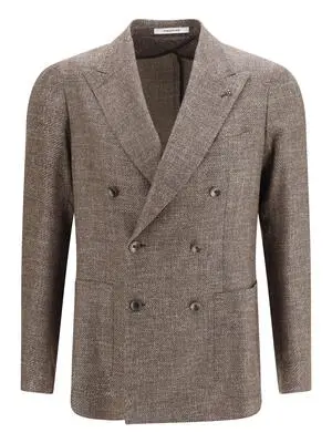 Tagliatore Double Breasted Blazer - Brown