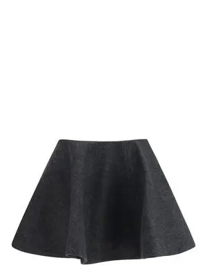 GANNI Wool Peacoat Skirt - Gray