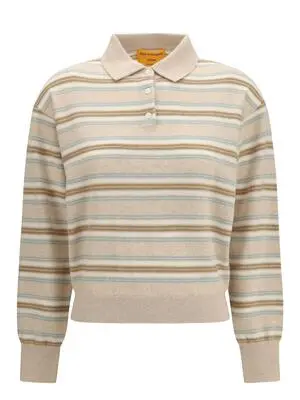 Guest In Residence Guest In Residence Striped Polo Sweater Cream