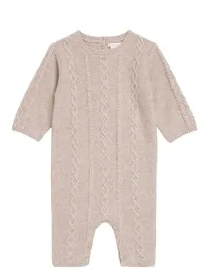 MARIE-CHANTAL Marie-Chantal Wool-Cashmere Cable-Knit Playsuit