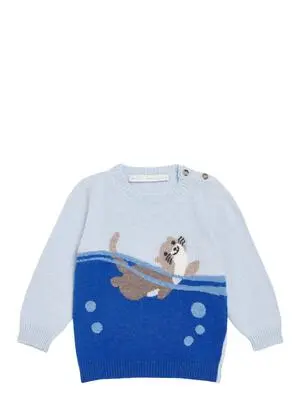 PER TE Per Te Jacquard Sea Lion Wool & Cashmere Sweater