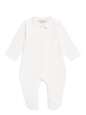 TARTINE ET CHOCOLAT Cotton Embroidered All-in-one - White
