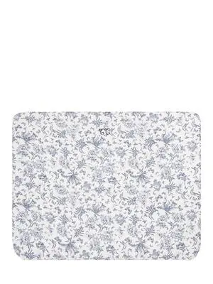 TARTINE ET CHOCOLAT Cotton Toile De Jouy Blanket - Blue