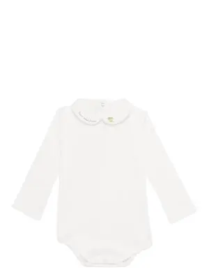MARIE-CHANTAL Pima Cotton Embroidered Bodysuit - Blue