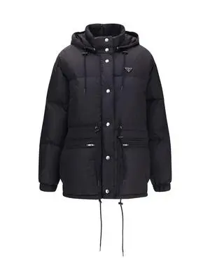 Prada Padded High-collar Jacket - Black