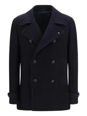 Tagliatore Wool Caban Coat - Blue