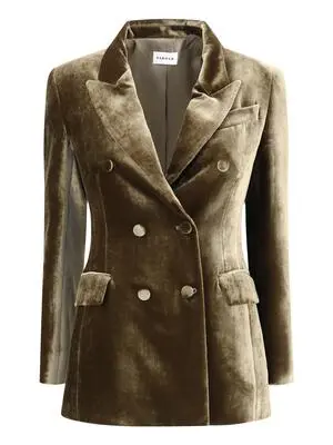 P.a.r.o.s.h Velvet Double Breasted Blazer - Brown