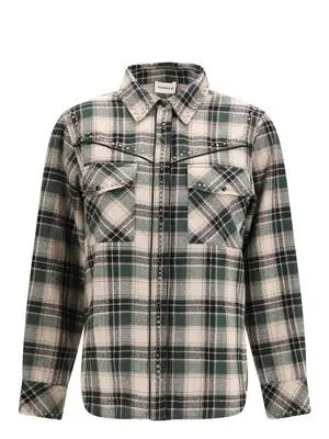 P.a.r.o.s.h Embellished Checked Shirt - Green