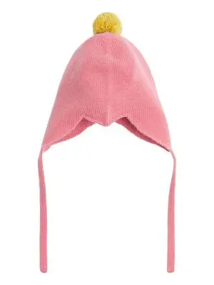 Rosie Sugden Cashmere Pom-pom Bonnet - Pink