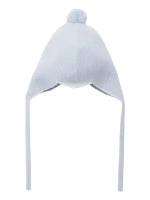 Rosie Sugden Cashmere Pom-pom Bonnet - Blue