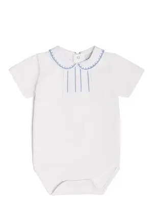 PEPA LONDON Pepa London Cotton-Blend Embroidered Bodysuit