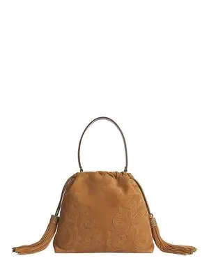 Etro Suede Patch Kalispera Shoulder Bag - Yellow