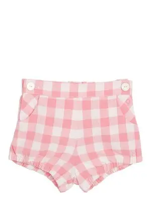 PEPA LONDON Cotton Gingham Shorts