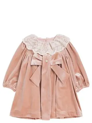 PATACHOU Velvet Bow Dress - Pink