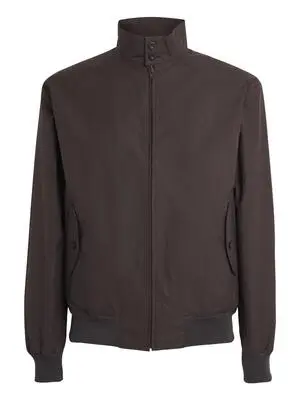 Fred Perry Cotton Harrington Jacket - Brown