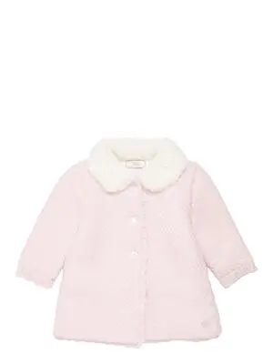PAZ RODRIGUEZ Paz Rodriguez Wool Knitted Coat With Faux Fur Trim
