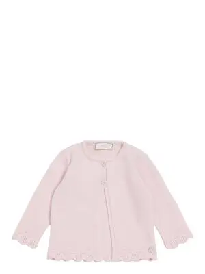 PAZ RODRIGUEZ Paz Rodriguez Cotton Knit Cardigan With Pom-Pom Trim
