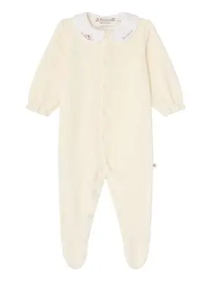 Bonpoint Embroidered Collar All-in-one - White