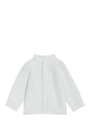 TARTINE ET CHOCOLAT Linen-cotton Stripe Shirt - Green