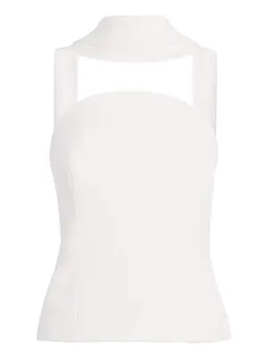 Roland Mouret Bustier Top With Scarf Detail - Ivory
