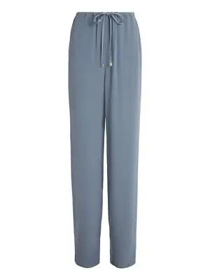 Agnona Drawstring Wide-leg Sweatpants - Blue