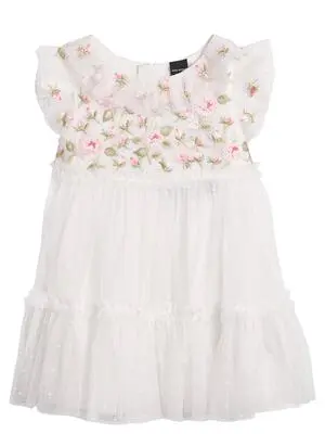 NEEDLE & THREAD Rose Bloom Bodice Dress - Ivory