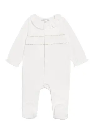 TARTINE ET CHOCOLAT Cotton Embroidered All-in-one - White