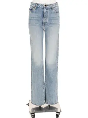 Khaite High-rise Straight-leg Jeans - Denim