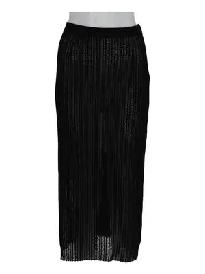 MAISON MARGIELA Sheer Knit Midi Skirt - Black