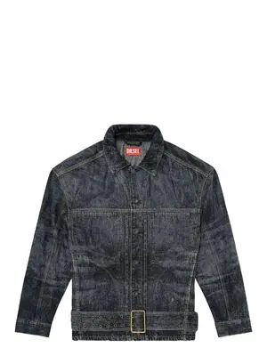 DIESEL® DIESEL Utility Jacket With Belted Hem Nero