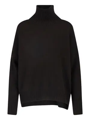 LISA YANG Ribbed Turtleneck Sweater Brown