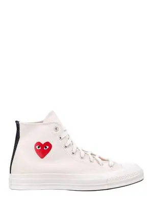 CONVERSE X COMME DES GARONS PLAY Play X Chuck Taylor Canvas Hi-top Sneakers - Bianco