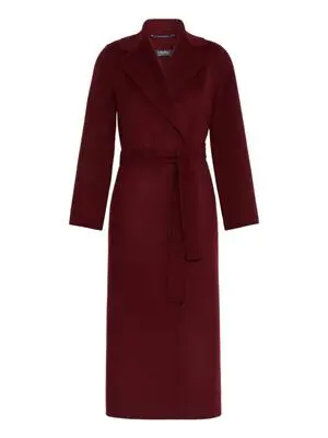 Max Mara S MAX MARA Sculpted Double-Drape Pure Wool Jacket Rosso