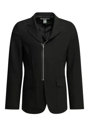 Comme Des Garçons Textured Zip-up Jacket - Black