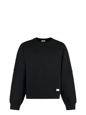 Saint Laurent Cotton Crew-neck Sweatshirt - Black