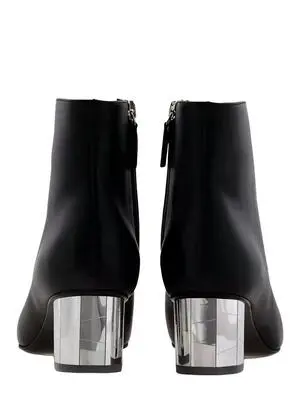 FERRAGAMO Block Heel Ankle Boots - Black