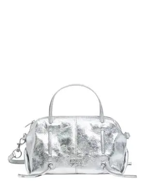 Bimba Y Lola Mini Silver Leather Lolita Bag Silver