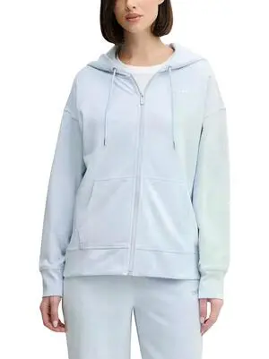 Dkny Logo-appliqué Zip-up Hoodie - Blue