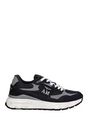 AERONAUTICA MILITARE Embroidered Logo Sneakers - Blue