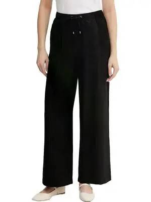 Dkny Drawstring Wide-leg Trousers - Black