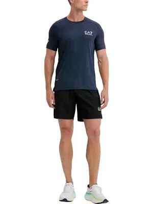 EA7 Logo-print Short-sleeve T-shirt - Blue