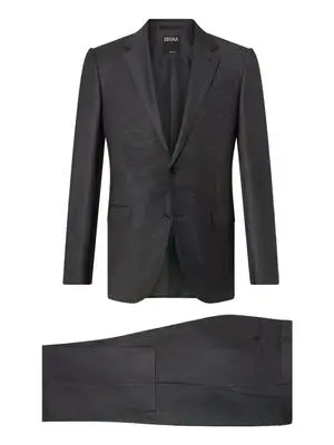 Zegna Dark Trofeo Selection Wool Suit - Grey