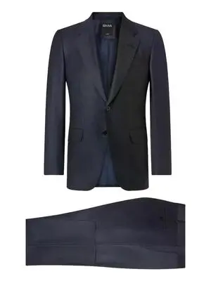 Zegna Dark Trofeo Selection Wool Suit - Blue